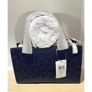 Coach | Bags | Nwt Coach Cx266 Nina Signature Rivets Small Leather Tote ...